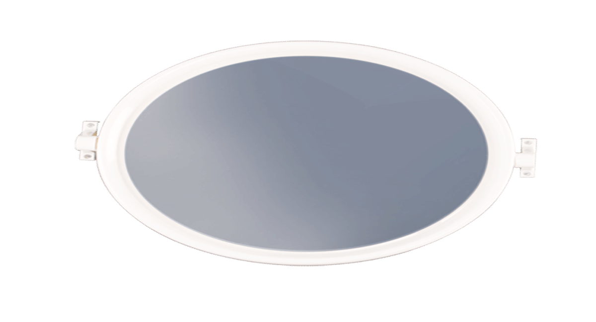 Deluxe Round Basin Mirror White | RFL Group