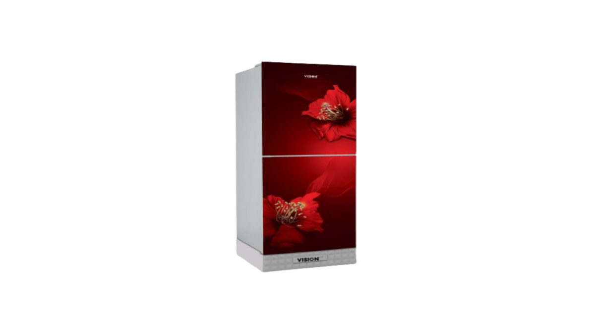 VISION Glass Door Refrigerator RE-217 Liter Chinese Rose Top Mount ...