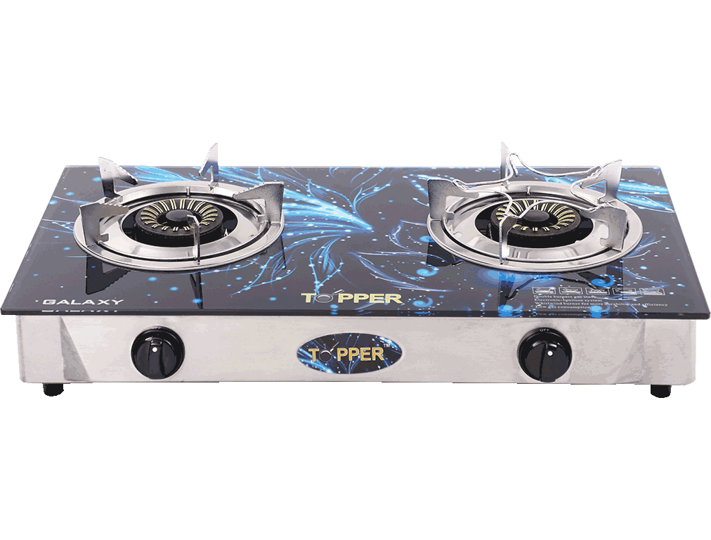 TOPPER Double Glass Gas Stove (Galaxy) | RFL Group