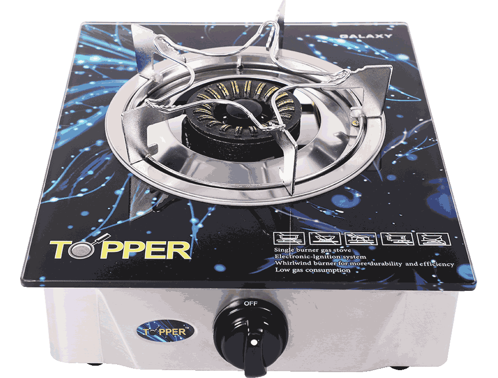 TOPPER Single Glass Gas Stove (Galaxy) | RFL Group